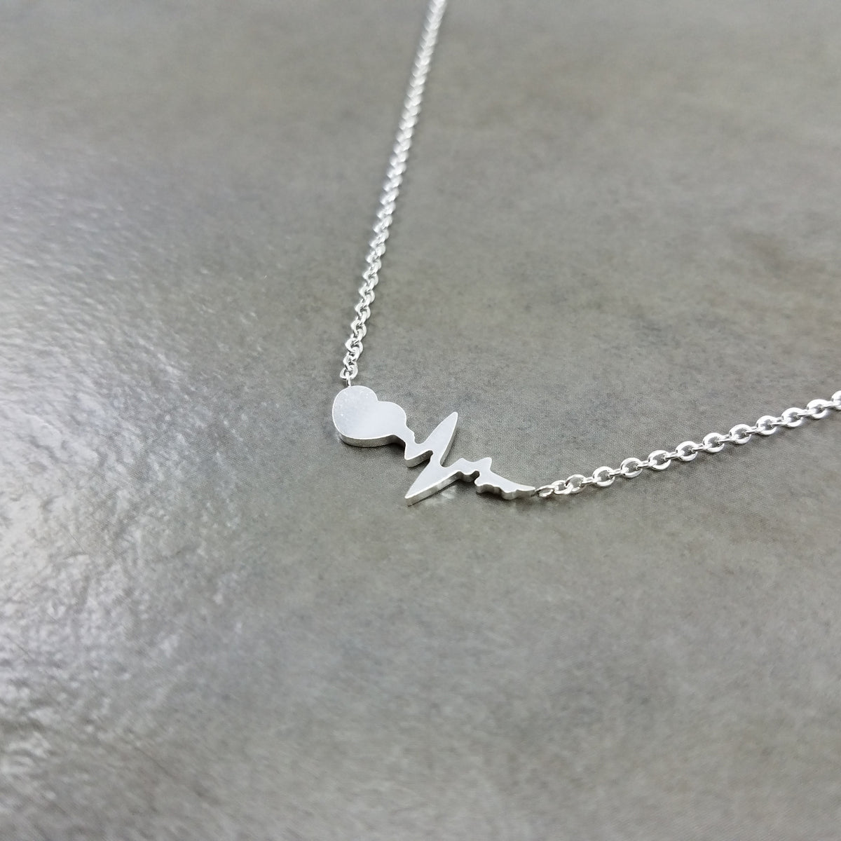 Heartbeat EKG Silver Necklace - Womens Jewelry LP Jewelry – Lil Pepper ...